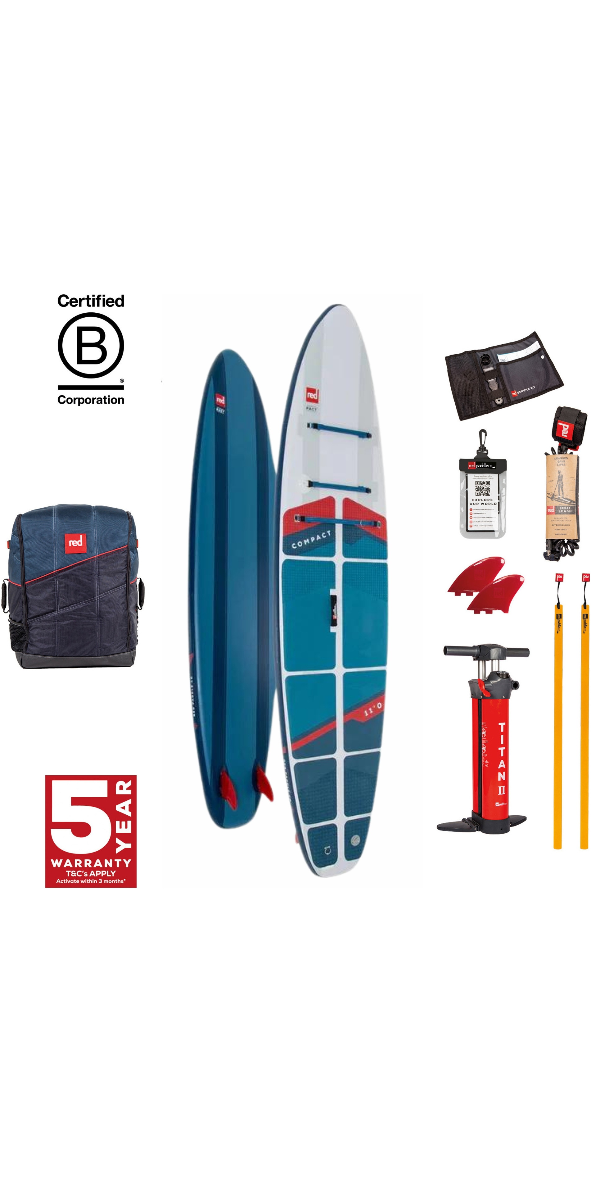 2024 Red Paddle 11 0 Compact Paddle Board Bag Pump and Leash Package ...