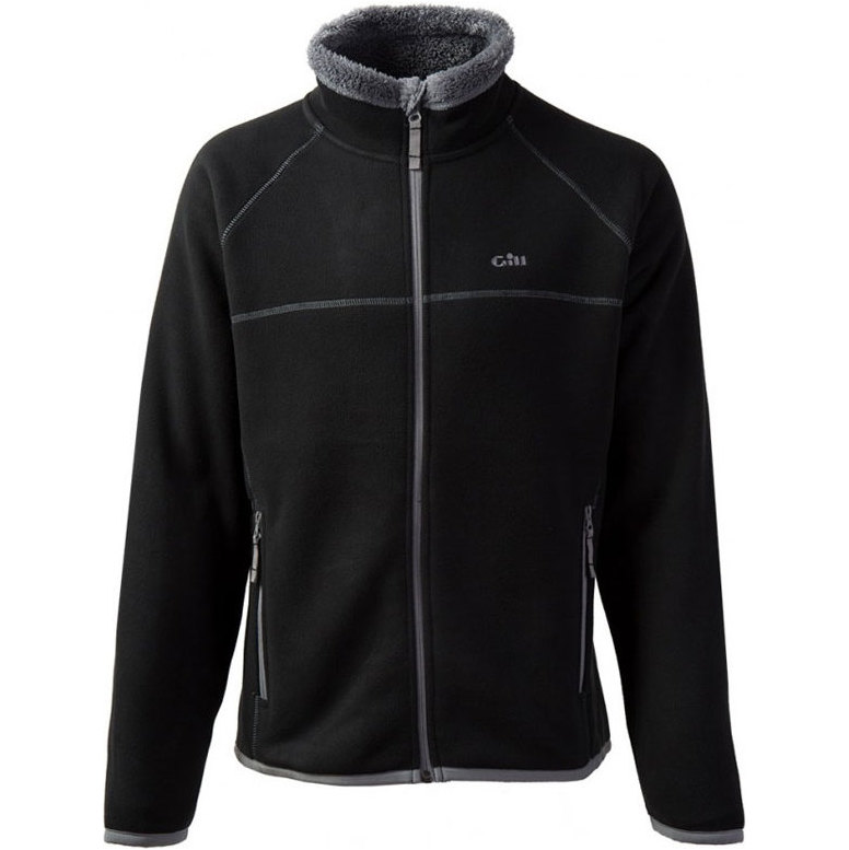 Gill Mens Polar Fleece Jacket in Black / Silver 1700 - Sailing ...