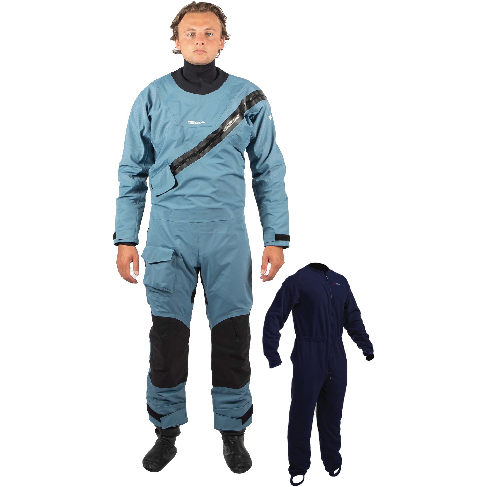 2025 Gul Mens Dartmouth Eclip Zip Drysuit & Free Underfleece GM0378-B9 ...