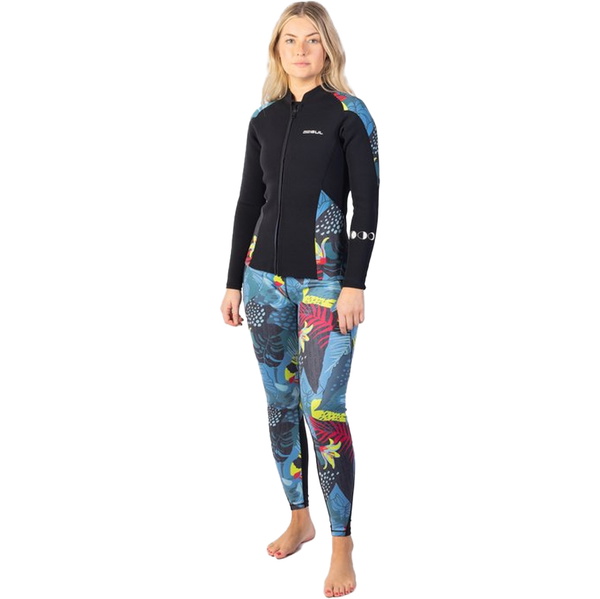2025 Gul Womens Luna7 Front Zip SUP Wetsuit Jacket LA6301-C1 - Tropical ...