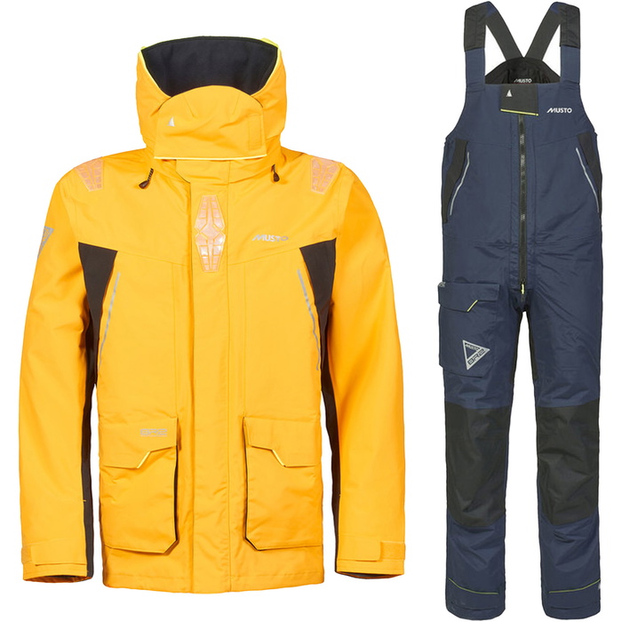 2026 Musto Mens BR2 Offshore Jacket & Salopette Combi Set - Yellow ...