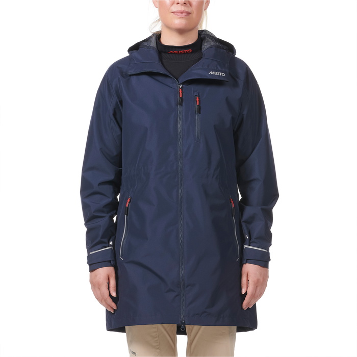 2024 Musto Womens Sardinia Long Rain Jacket 82454 - Navy - Sailing ...