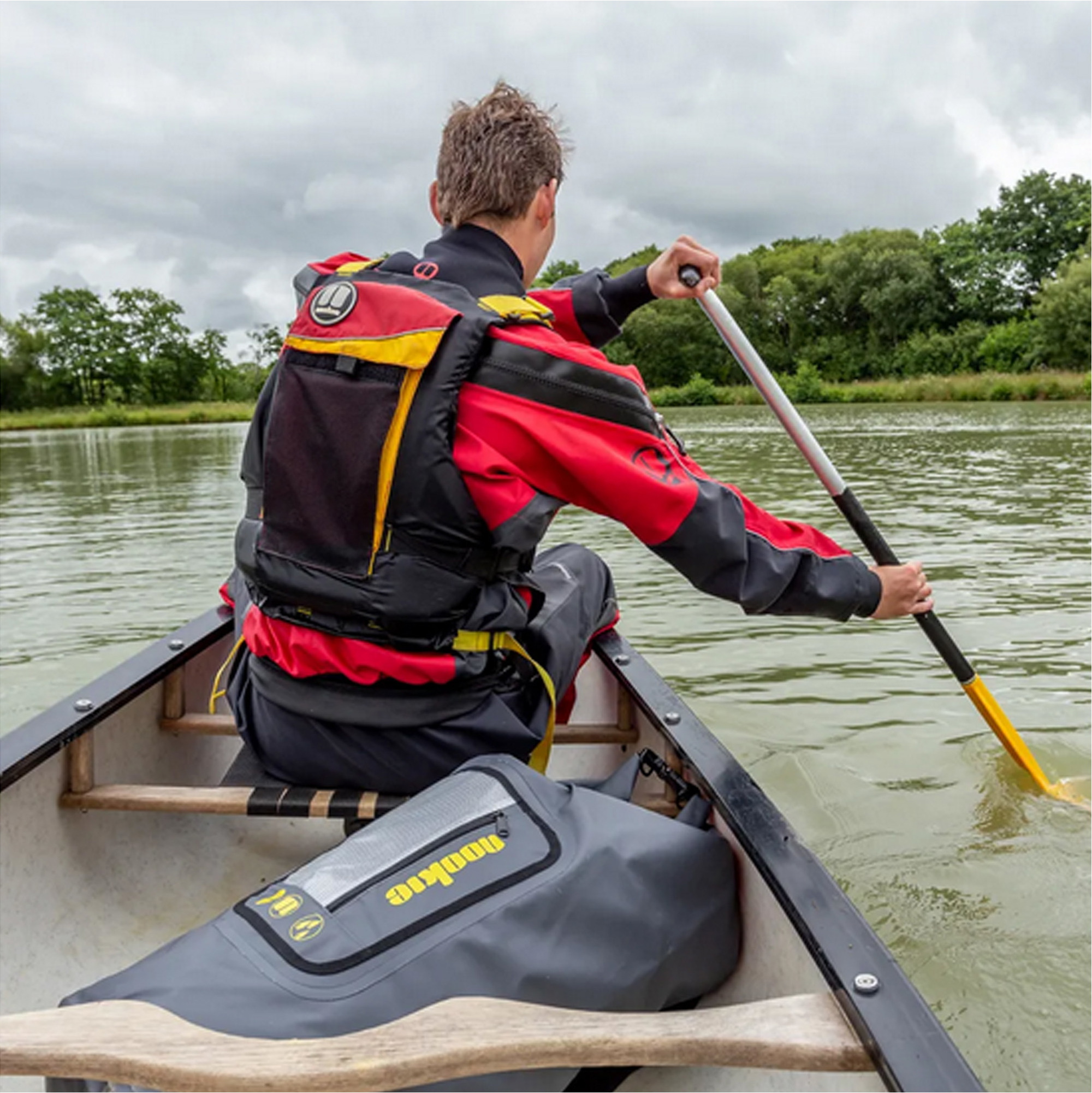2026 Nookie Charger Kayak Drysuit Charcoal Grey Red DR10 - Drysuits ...