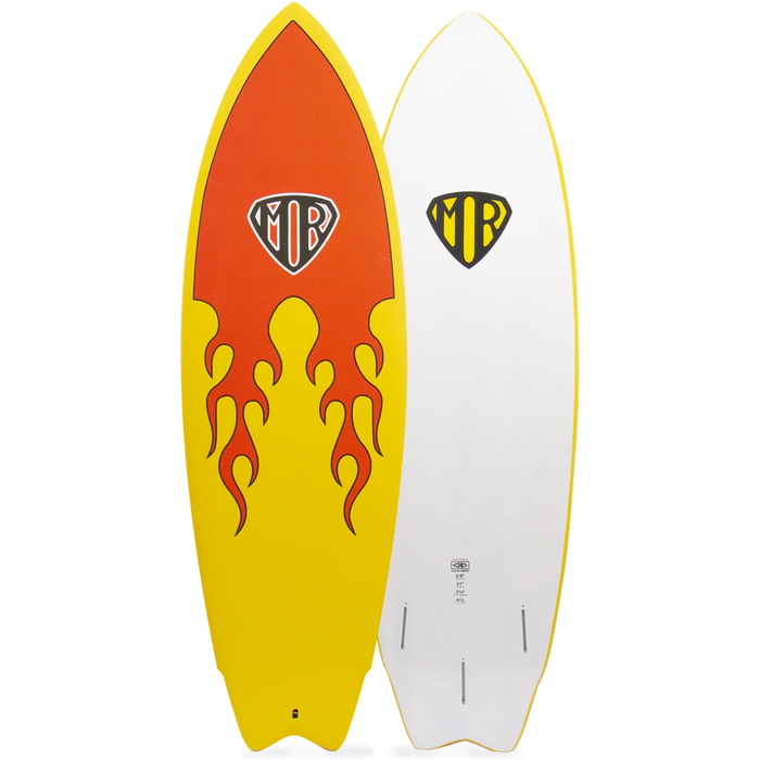 2023 Ocean and Earth Mr Epoxy Soft Super Twin Fin Surfboard OESBMRMRB ...