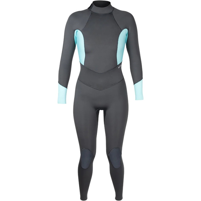 Xcel Womens Axis 4/3mm Back Zip Wetsuit WN43AXG0G - Graphite / Glacier ...