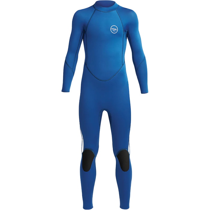 Xcel Junior Axis 4/3mm Back Zip Wetsuit KN43AXG0SA - Saphire Blue ...