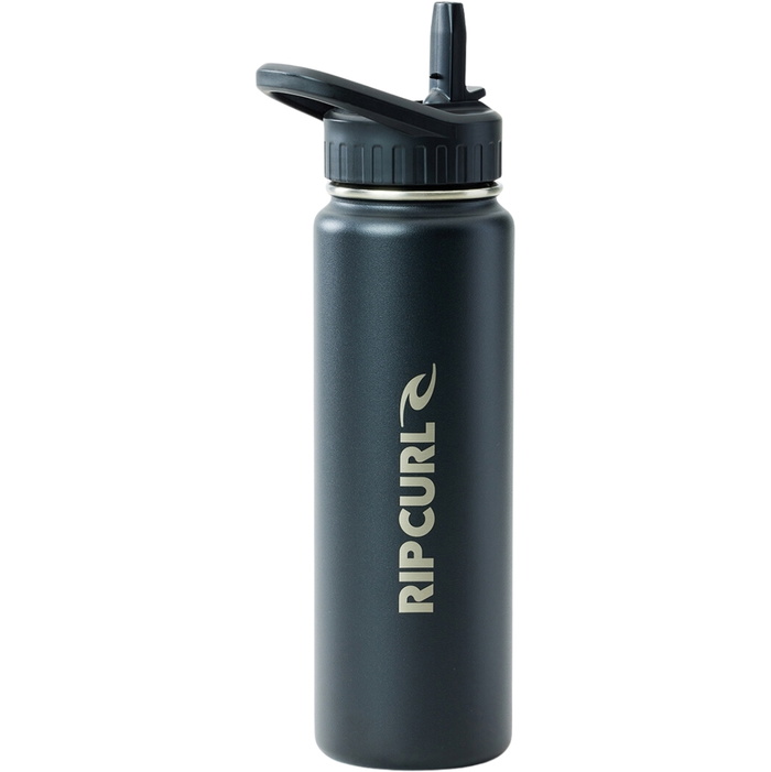 2026 Rip Curl Logo Drink Bottle 710ml / 24oz 14PMUT - Black ...