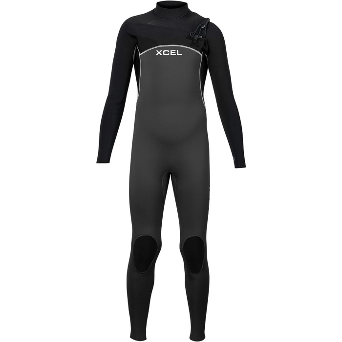 Xcel Junior Comp 5/4mm Chest Zip Wetsuit KN54ZXC4GY - Graphite / Black ...