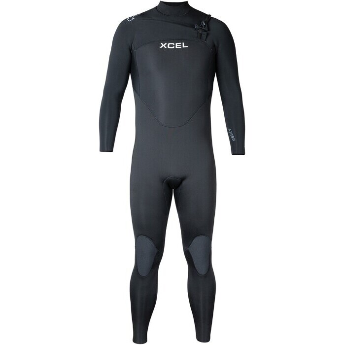2025 Xcel Mens Axis 4/3mm Chest Zip Wetsuit MN43ZAX4 - Black - Wetsuits ...