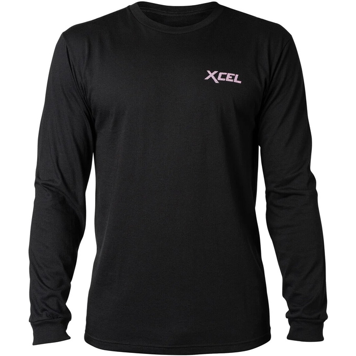 Xcel Mens Throwback Long Sleeve Tee MATS6TBK - Black - Clothing - Mens ...