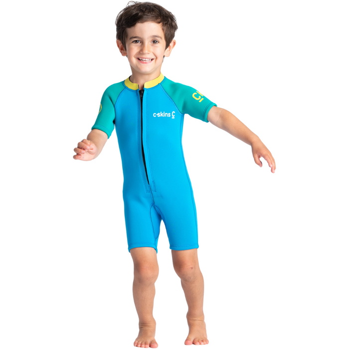 2025 C-Skins Junior C-KID 3/2mm Front Zip Shorty Wetsuit C-BA32SH ...
