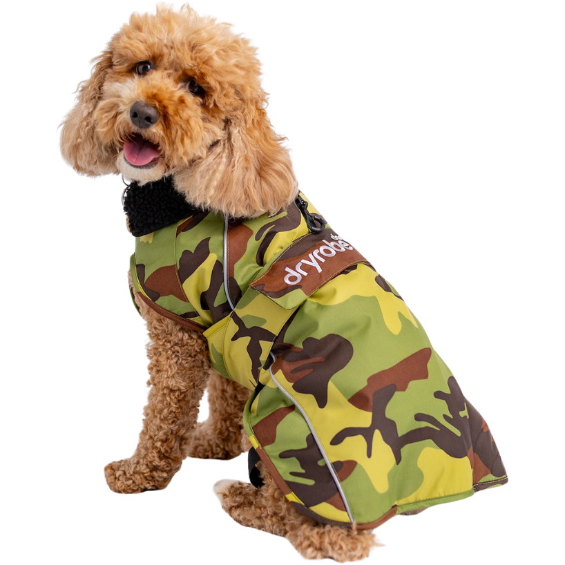 2025 Dryrobe Dog Coat DR - Green Camouflage / Black - Accessories - Dog ...
