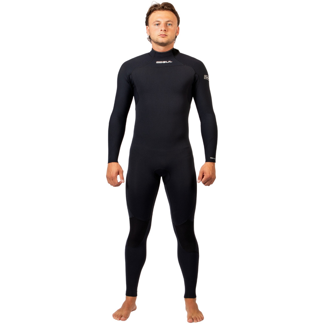 2026 Gul Mens Yulex Flexor 3/2mm Back Zip Wetsuit FX1216-BKBK - Black ...