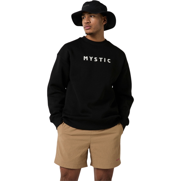 2026 Mystic Brand Crew Sweat 35104 250135 - Black - Clothing - Mens ...