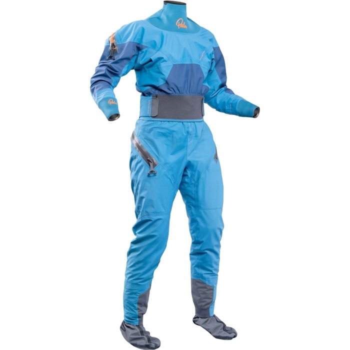 2026 Palm Womens Fuse Action Kayak Drysuit 13812 - Mid Blue / Mandarin ...