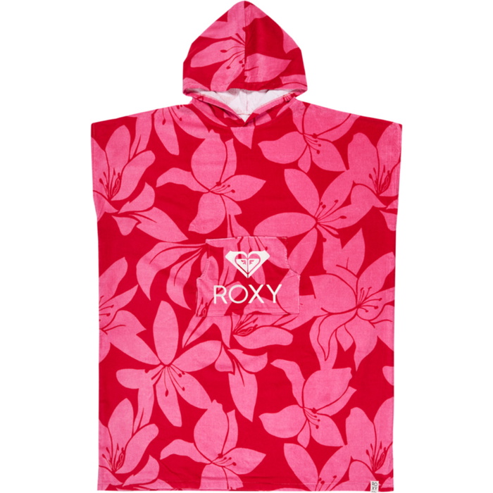 2025 Roxy Womens Stay Magical Printed Poncho Towel ERJAA04395 - Tomato ...