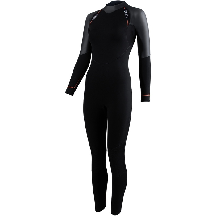 2026 ZONE3 Womens Active-Flex Wetsuit WS25WACTF101 - Black / Orange ...