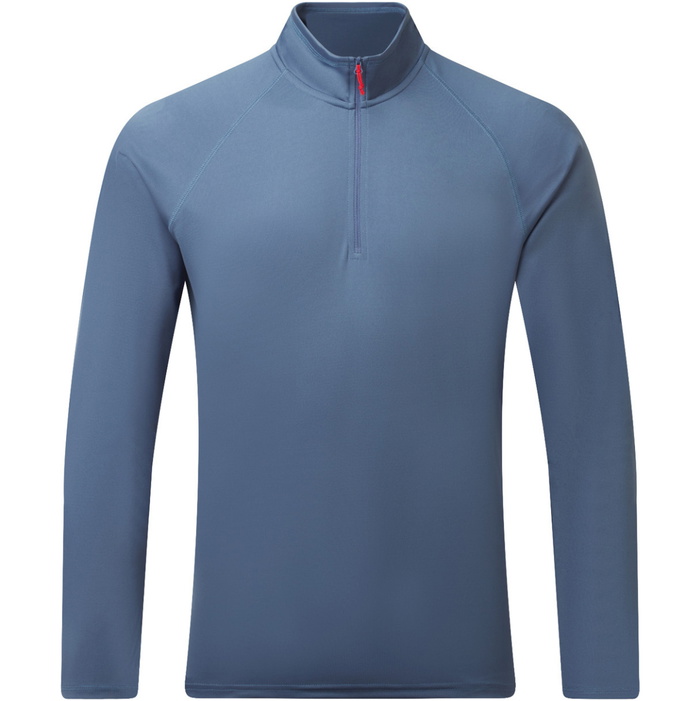 2026 Gill Mens UV Tec Long Sleeve Zip Tee UV009 - Storm Blue - Sailing ...