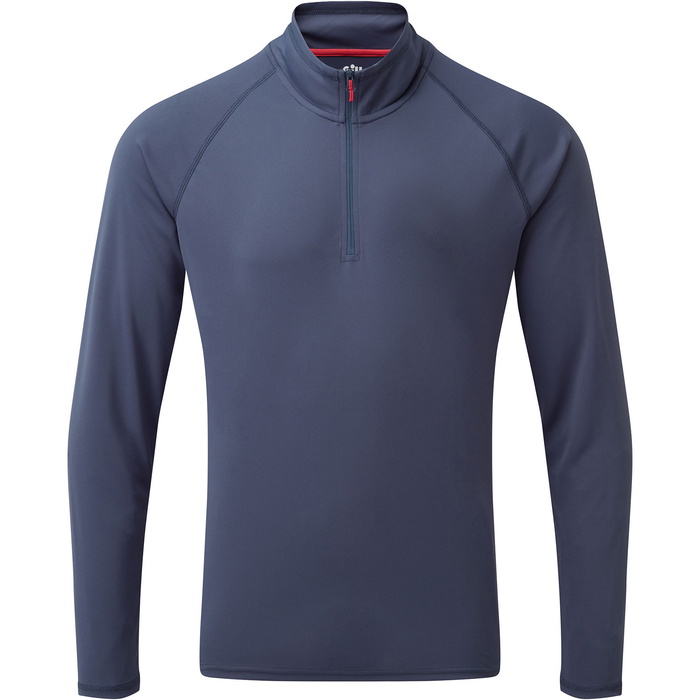 Gill Mens UV Tec Zip Neck Top UV009 - Ocean - Sailing - Sailing - Yacht ...