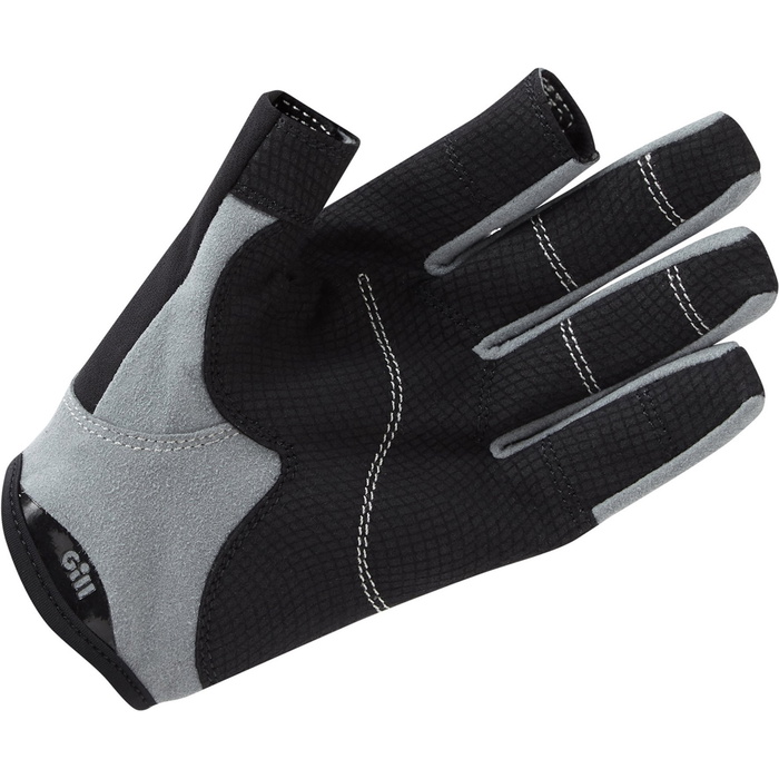 2026 Gill Junior Long Finger Deckhand Gloves 7053J - Black - Sailing ...