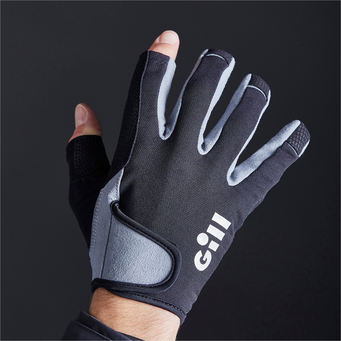 2026 Gill Junior Long Finger Deckhand Gloves 7053J - Black - Sailing ...