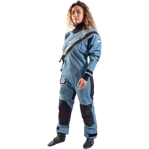 2025 Gul Womens Dartmouth Eclip Zip Drysuit GM0383-B9 - Blue / Geo ...