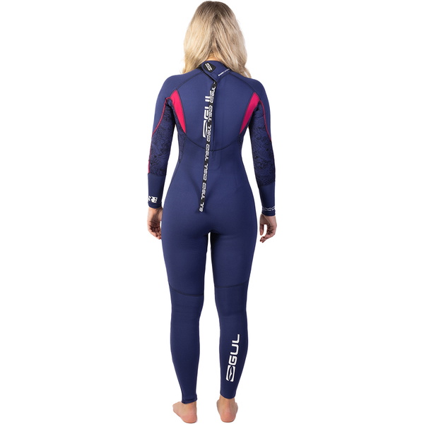 2025 Gul Womens Response 3/2mm GBS Back Zip Wetsuit RE1232-C1 - Blue ...