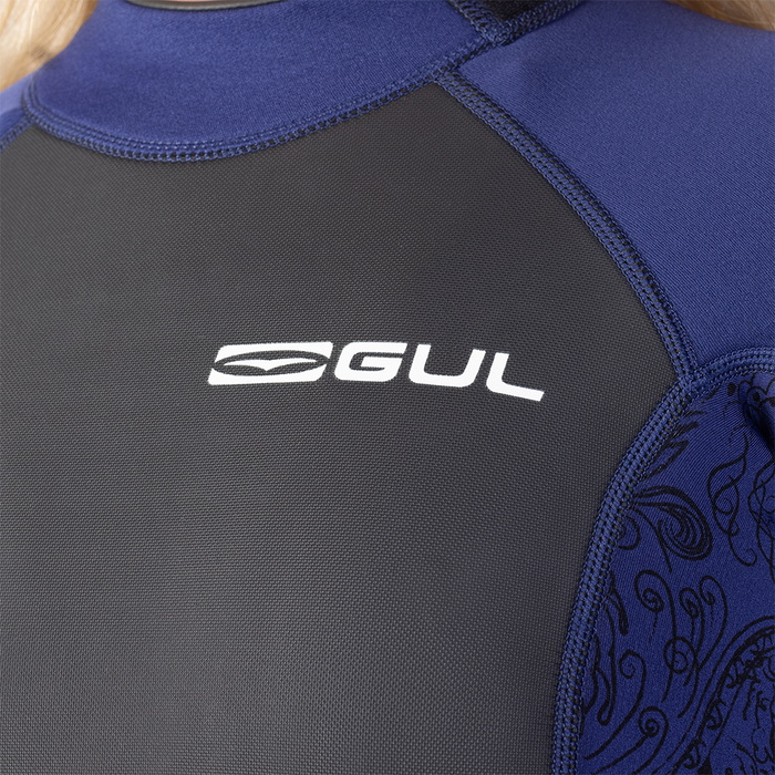 2026 Gul Womens Response 3/2mm Back Zip Shorty Wetsuit RE3318-C1 - Navy ...