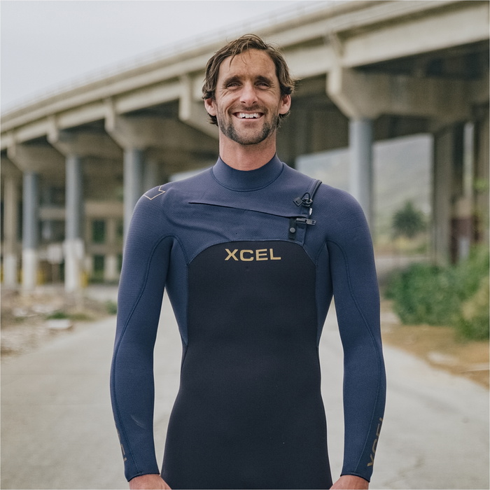 2025 Xcel Mens Comp 5/4mm Chest Zip Wetsuit MN54CPC4BU - Black / Blue ...