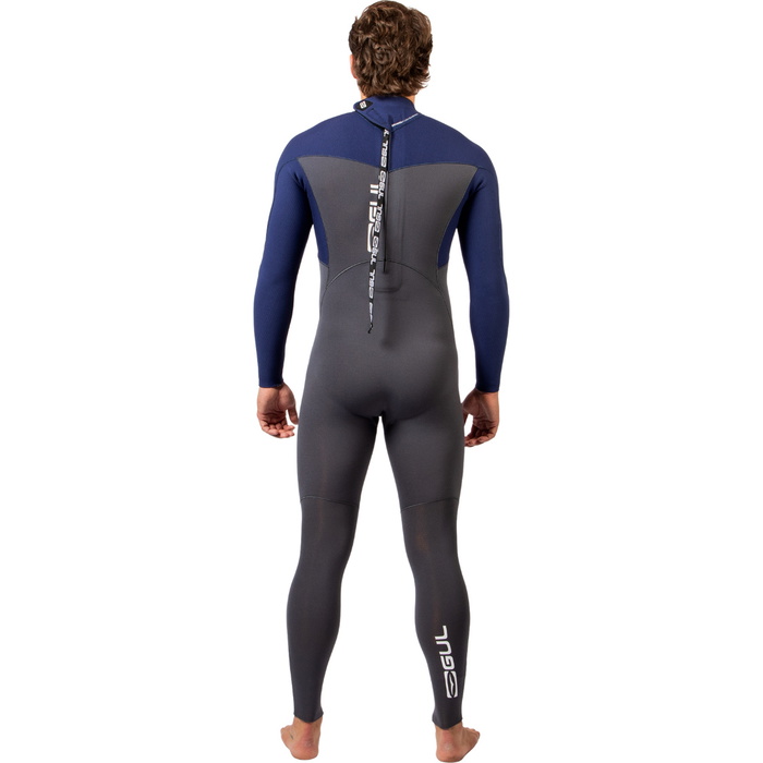2026 Gul Mens Yulex Flexor 4/3mm Back Zip Wetsuit FX1217 - Black / Blue ...