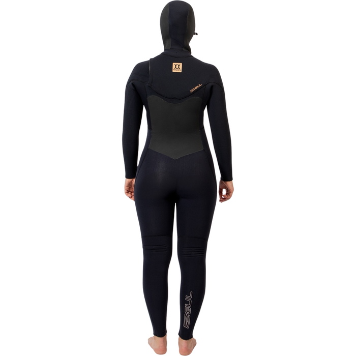 2026 Gul Womens Viper 6/5/4mm Yamamoto Hooded Wetsuit VR1226 - Black ...