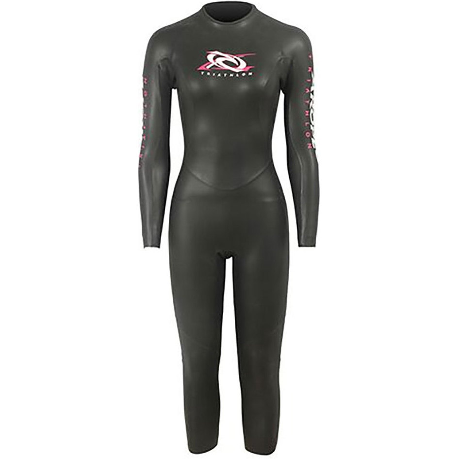 2019 Aropec Womens Reindeer 3/2mm Trialthon Back Zip Wetsuit Black ...