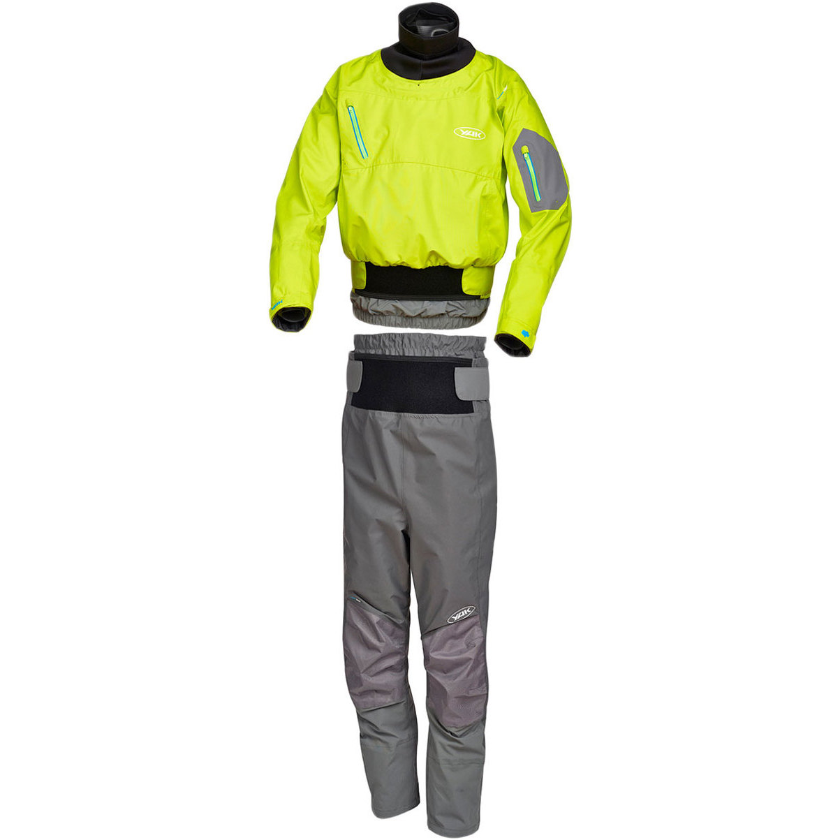 Yak Riwaka Dry Cag 2726 & Chinook Trouser 2731 Combi Set Green / Grey ...