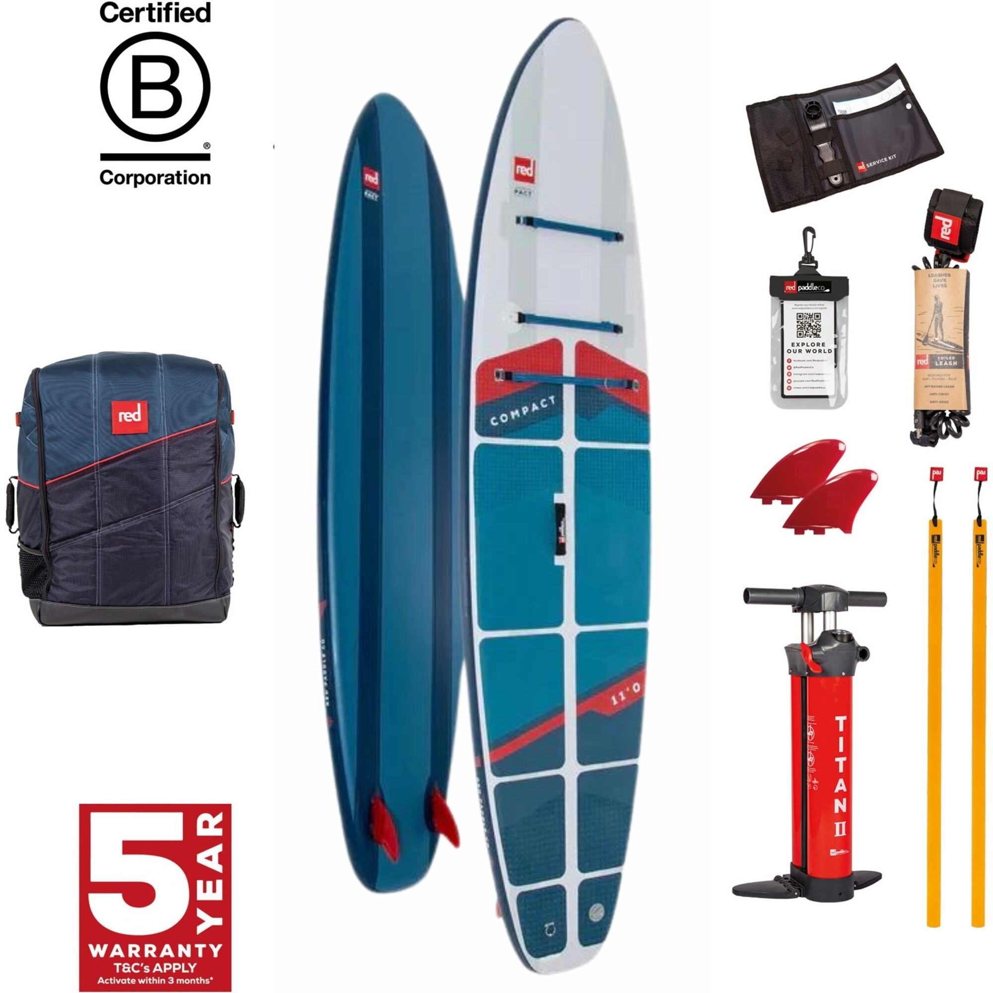 2024 Red Paddle 11 0 Compact Paddle Board Bag Pump and Leash Package ...