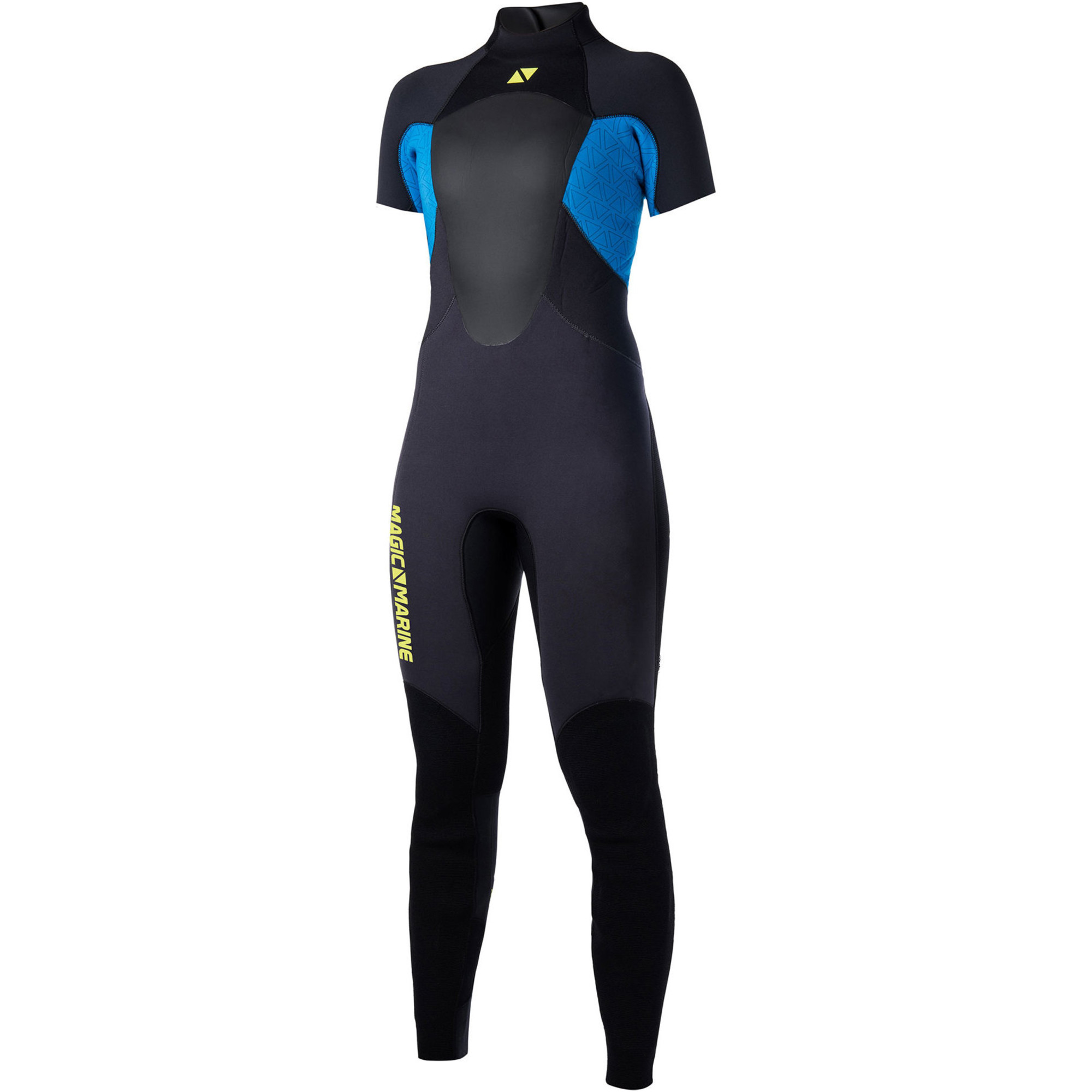 2021 Magic Marine Womens Ultimate 3/2mm Back Zip Short Arm Wetsuit Blue ...