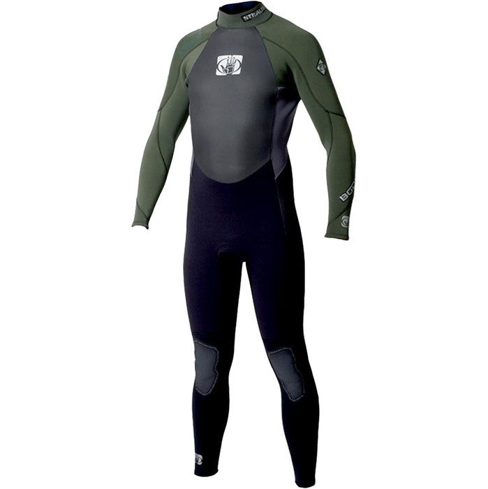 Bodyglove Stealth Back Zip 3 2mm Wetsuit inBlack Green 620240 0019