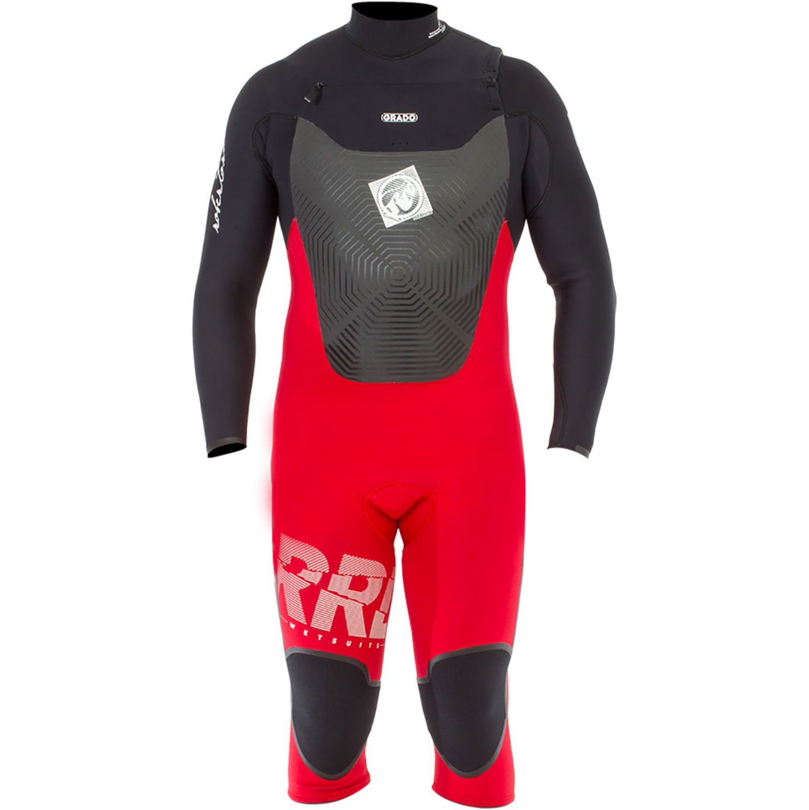 RRD Grado 4/3mm Chest Zip 3/4 Leg Wetsuit Red / Black 15GRCZO43 ...