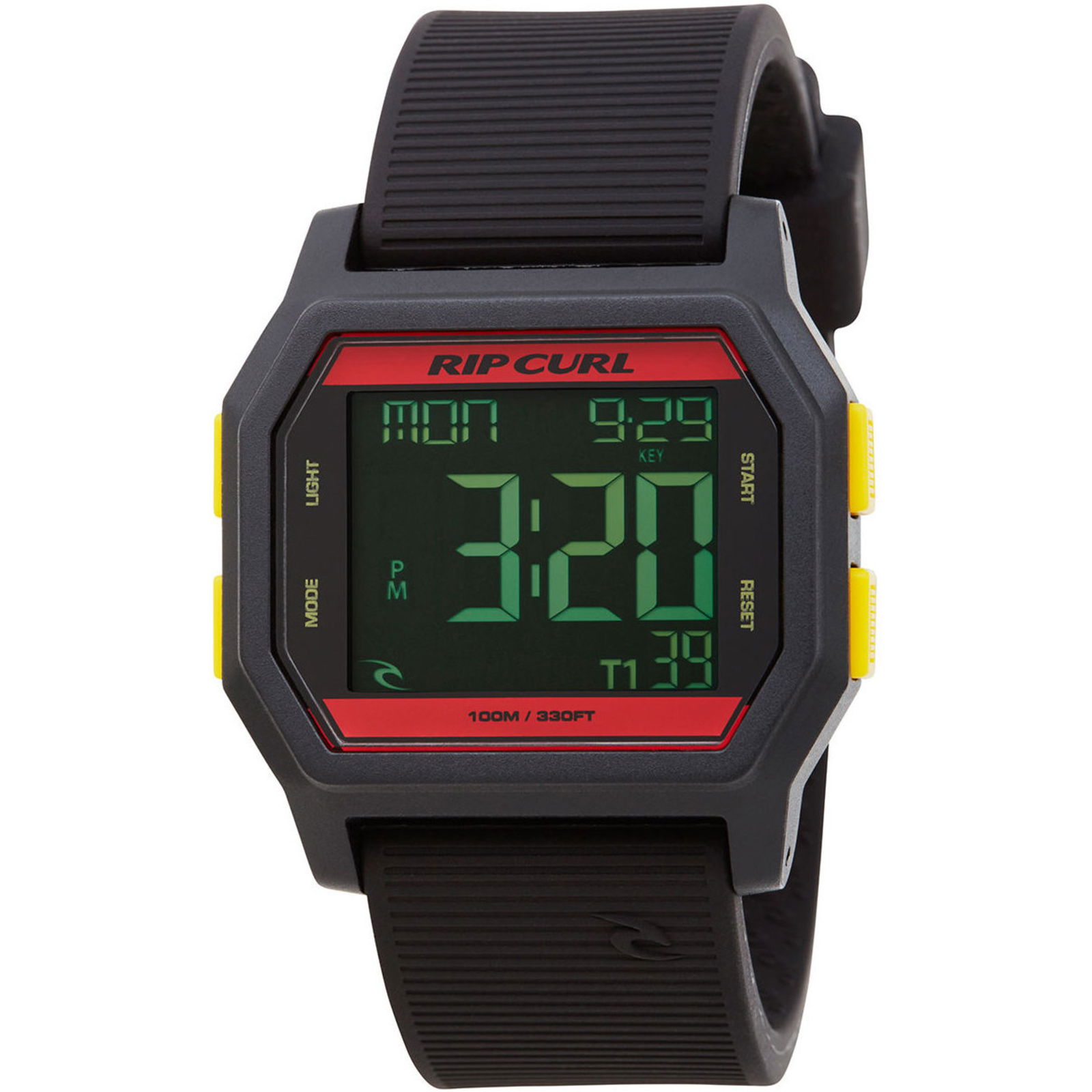 Rip Curl Atom Digital Watch With Silicone Strap RASTA A2701 - Accessories - Watches | Wetsuit Outlet