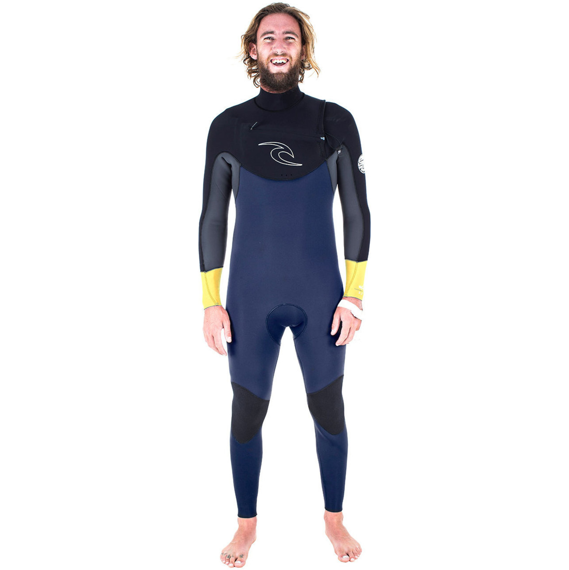 Rip Curl Dawn Patrol 4/3mm Chest Zip Wetsuit NEON ORANGE / NAVY WSM6CM ...