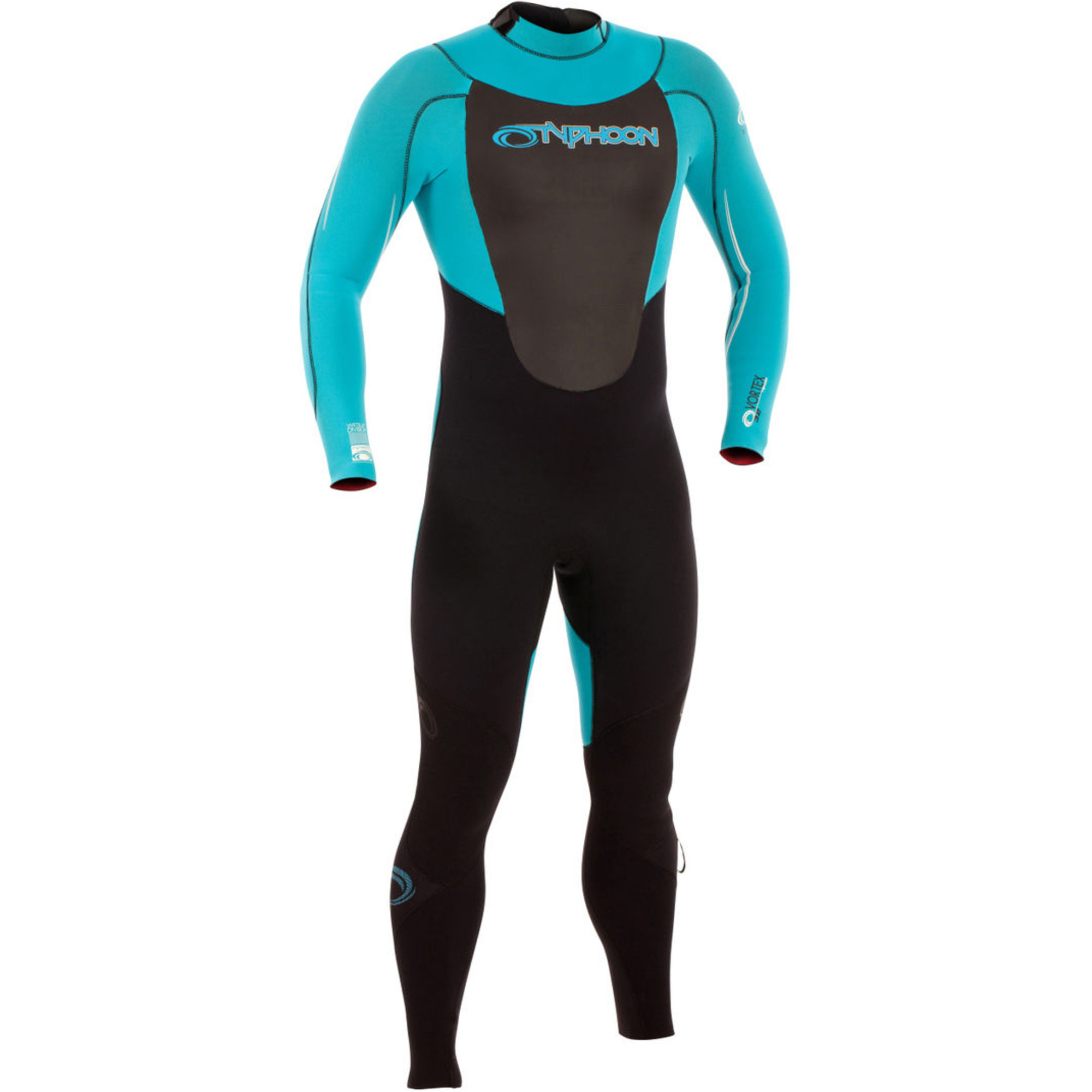 2019 Typhoon Vortex GBS 3/2mm Back Zip Wetsuit BLACK / PRO BLUE 250750 ...