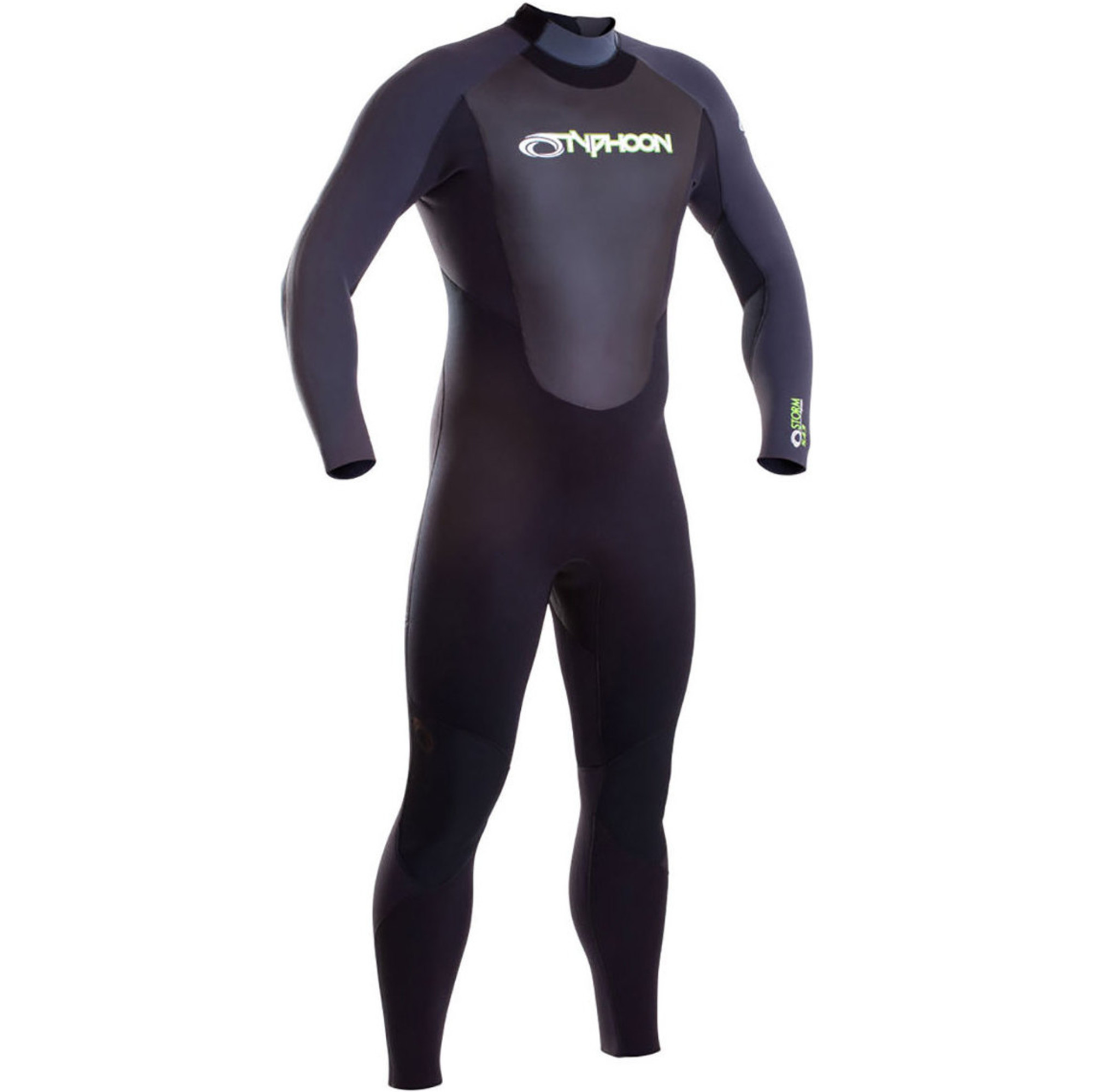 2019 Typhoon Storm 5/4/3mm Back Zip Wetsuit GREY 250661 - Wetsuits ...