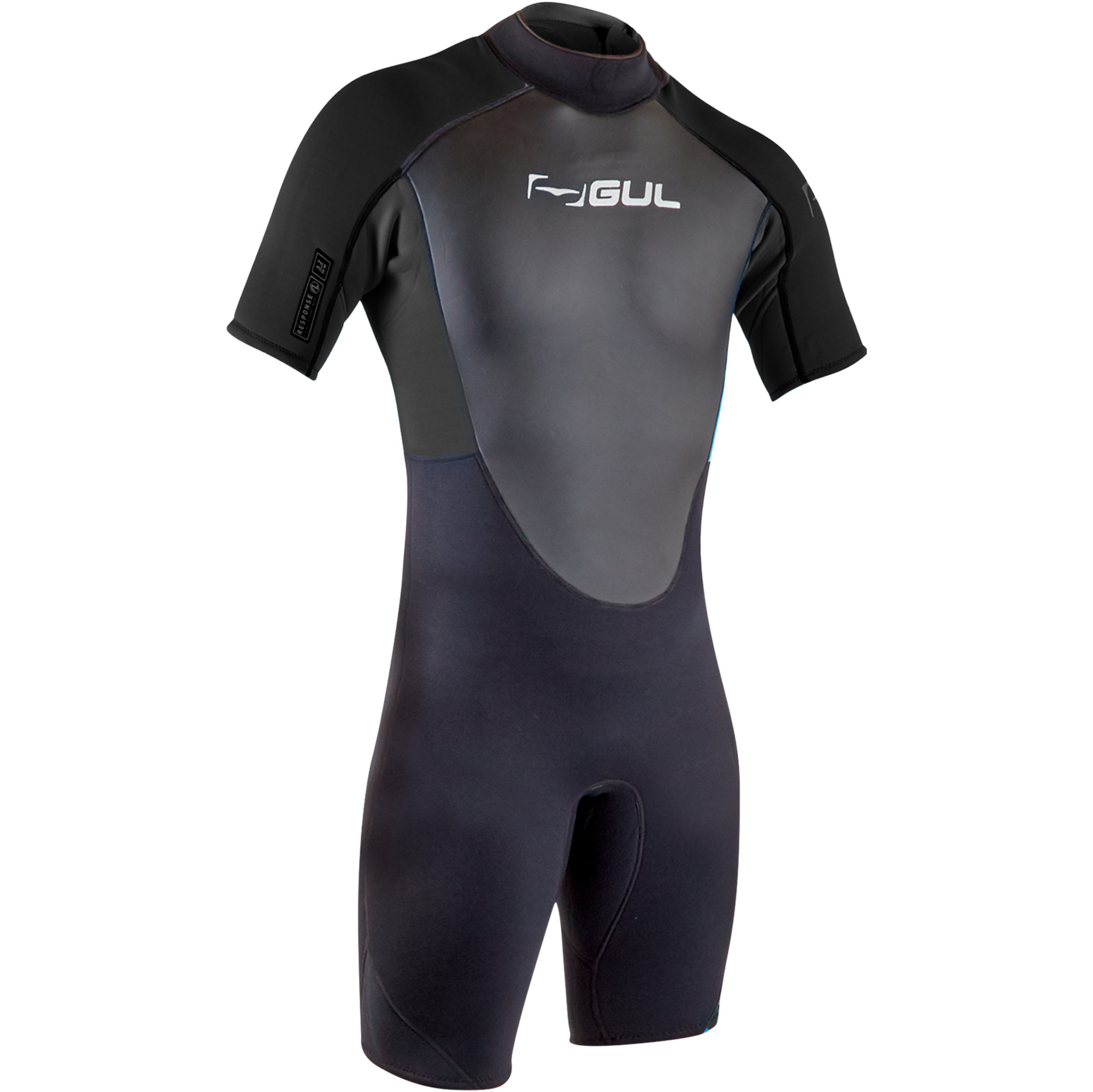 2020 GUL Mens Response 3/2mm Back Zip Shorty Wetsuit RE3319-B7 - Black ...