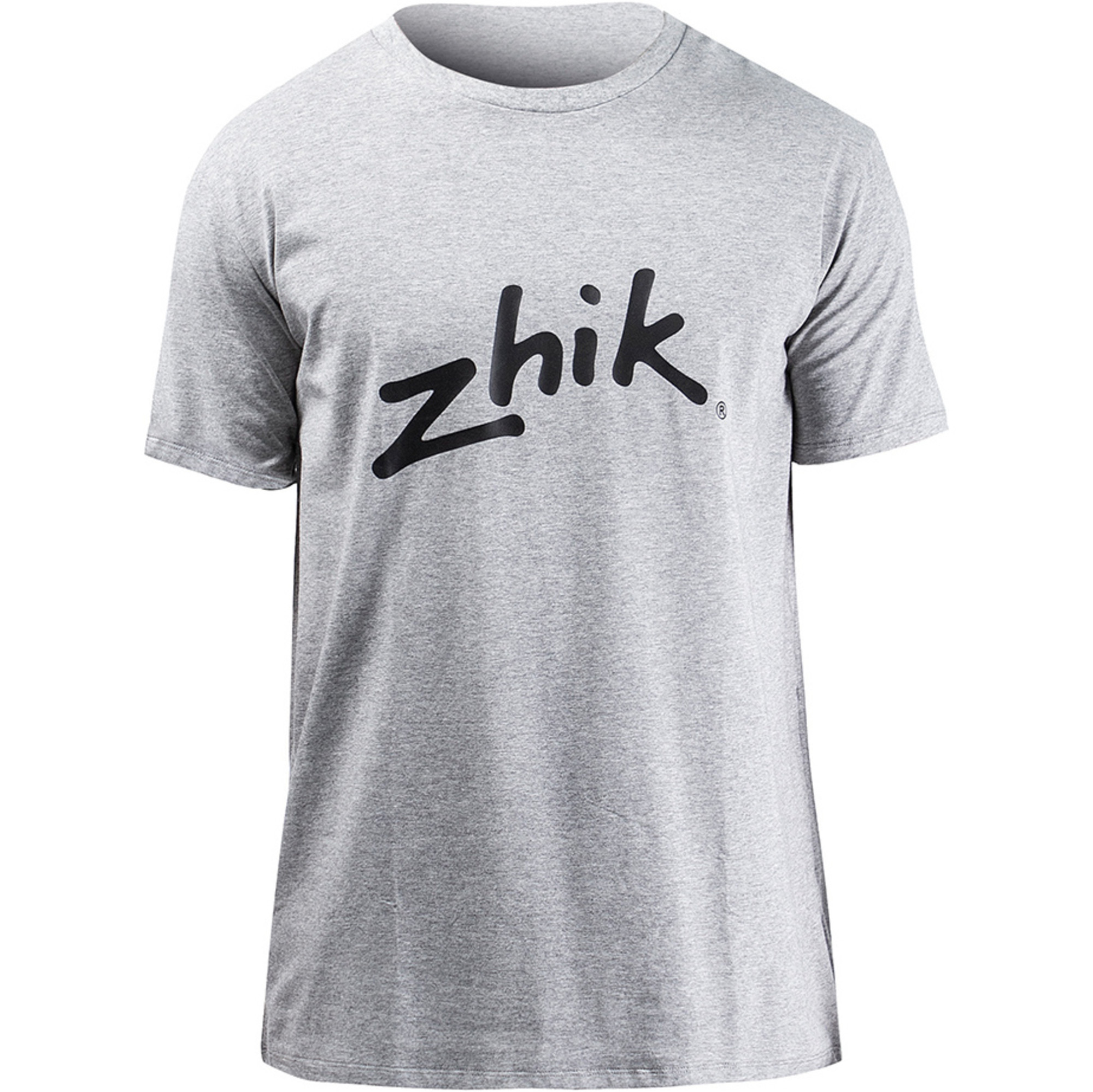 2021 Zhik Mens Logo Print Cotton T SHirt ATE0730 - Grey - Sailing ...