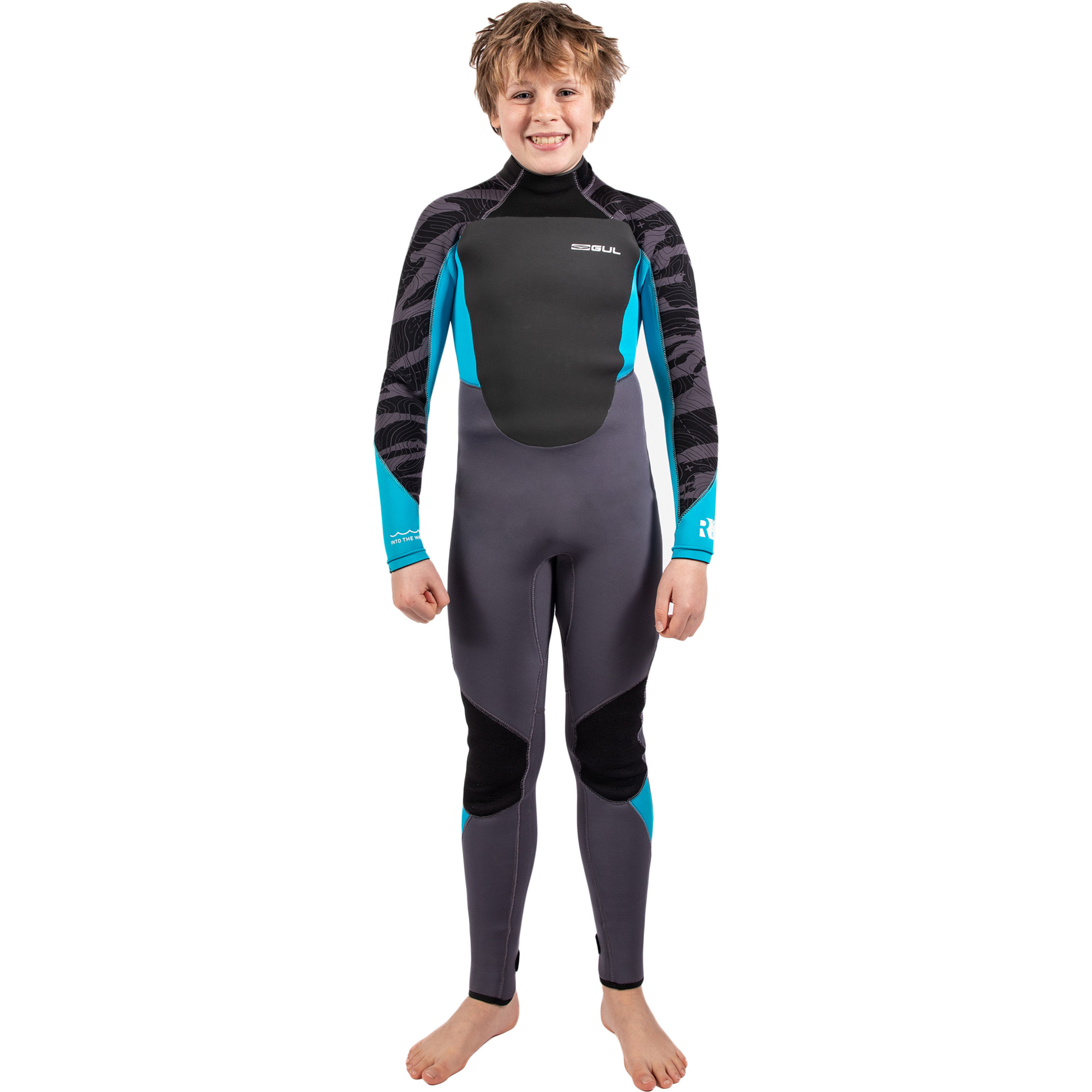2025 Gul Junior Response 4/3mm GBS Back Zip Wetsuit RE1249-C1 - Grey ...