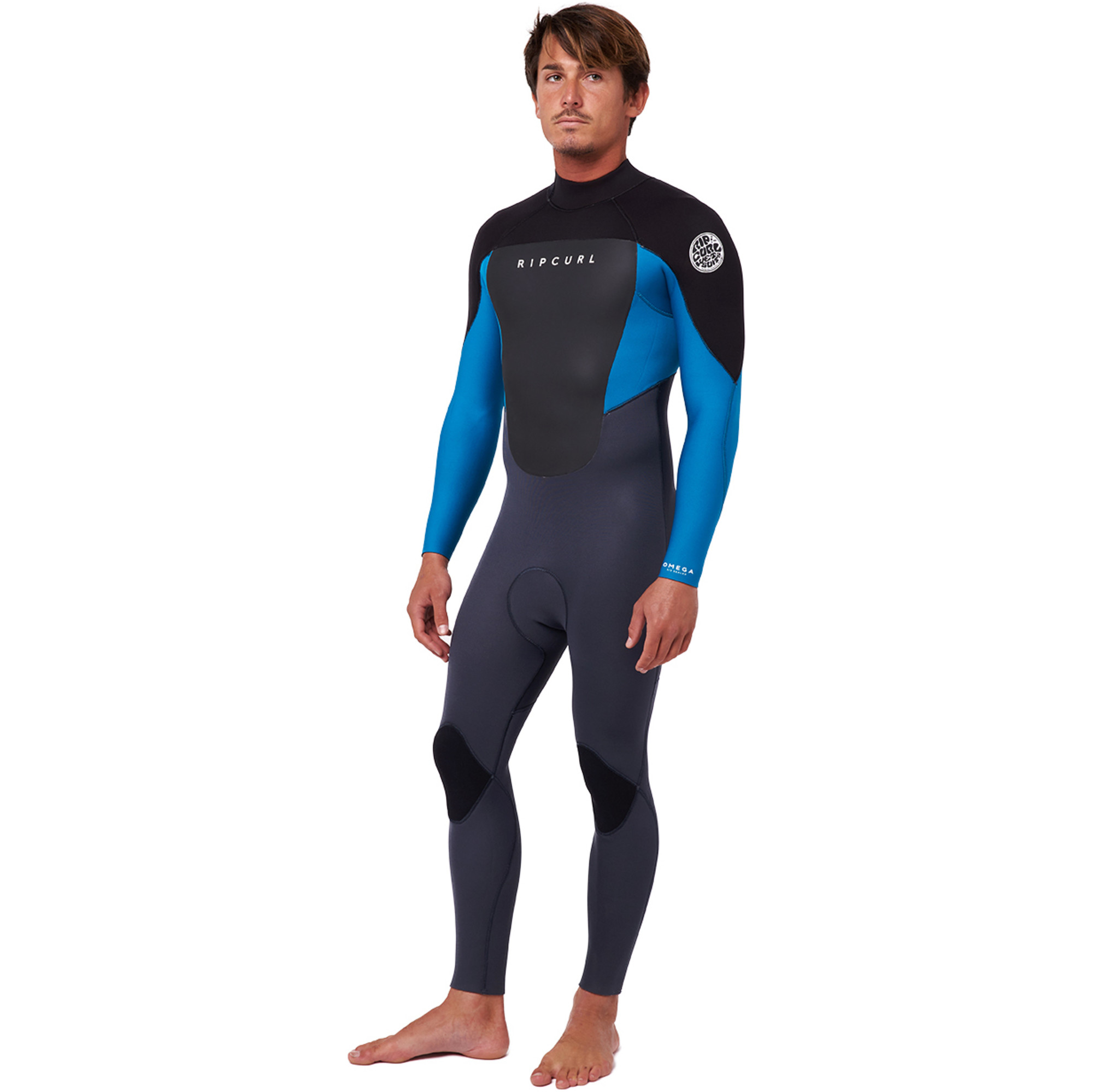2023 Rip Curl Mens Omega 3/2mm GBS Back Zip Wetsuit 111MFS - Blue ...