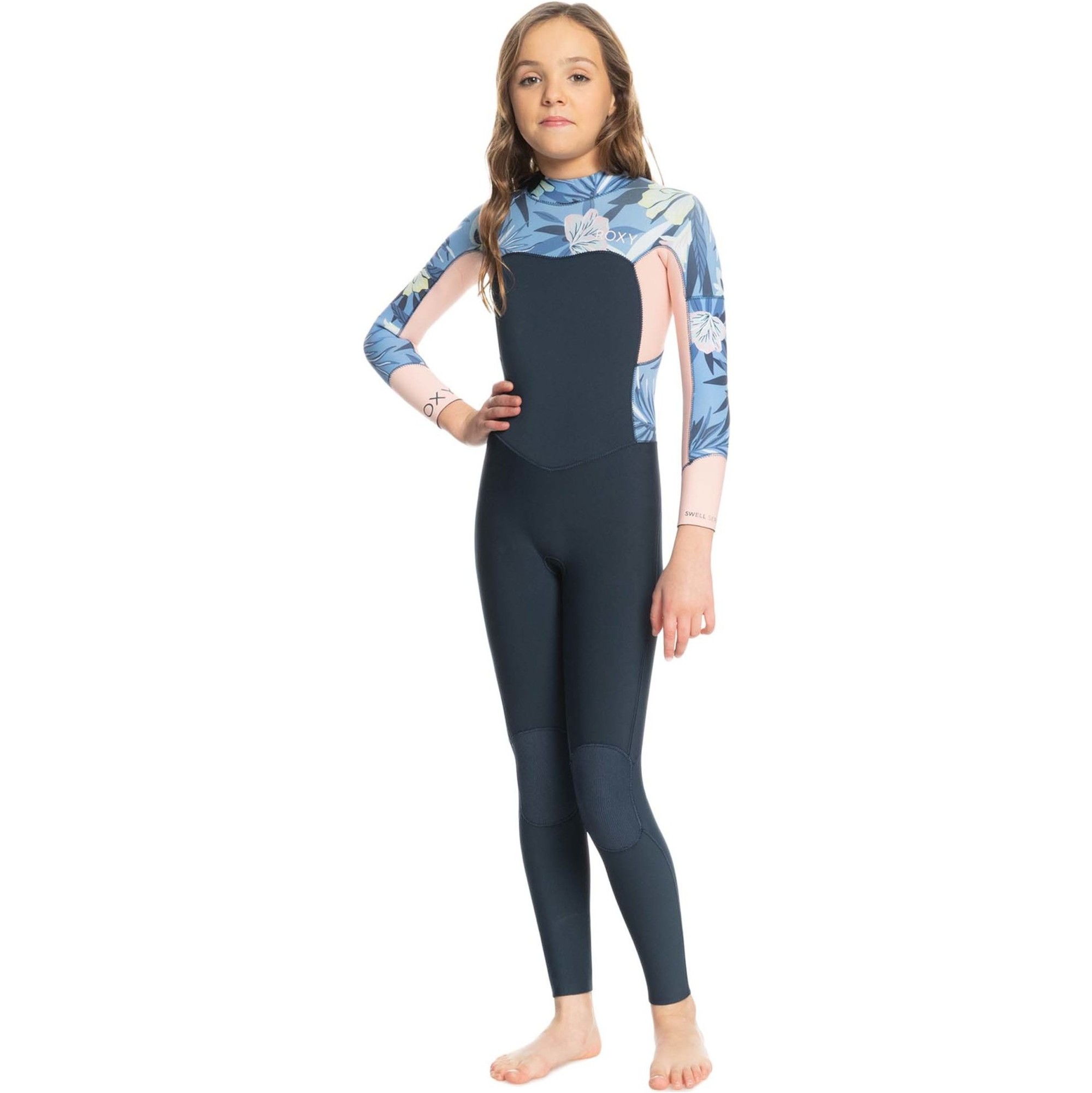 2024 Roxy Girls Swell Series 4/3mm Back Zip Wetsuit ERGW103057 - Allure ...