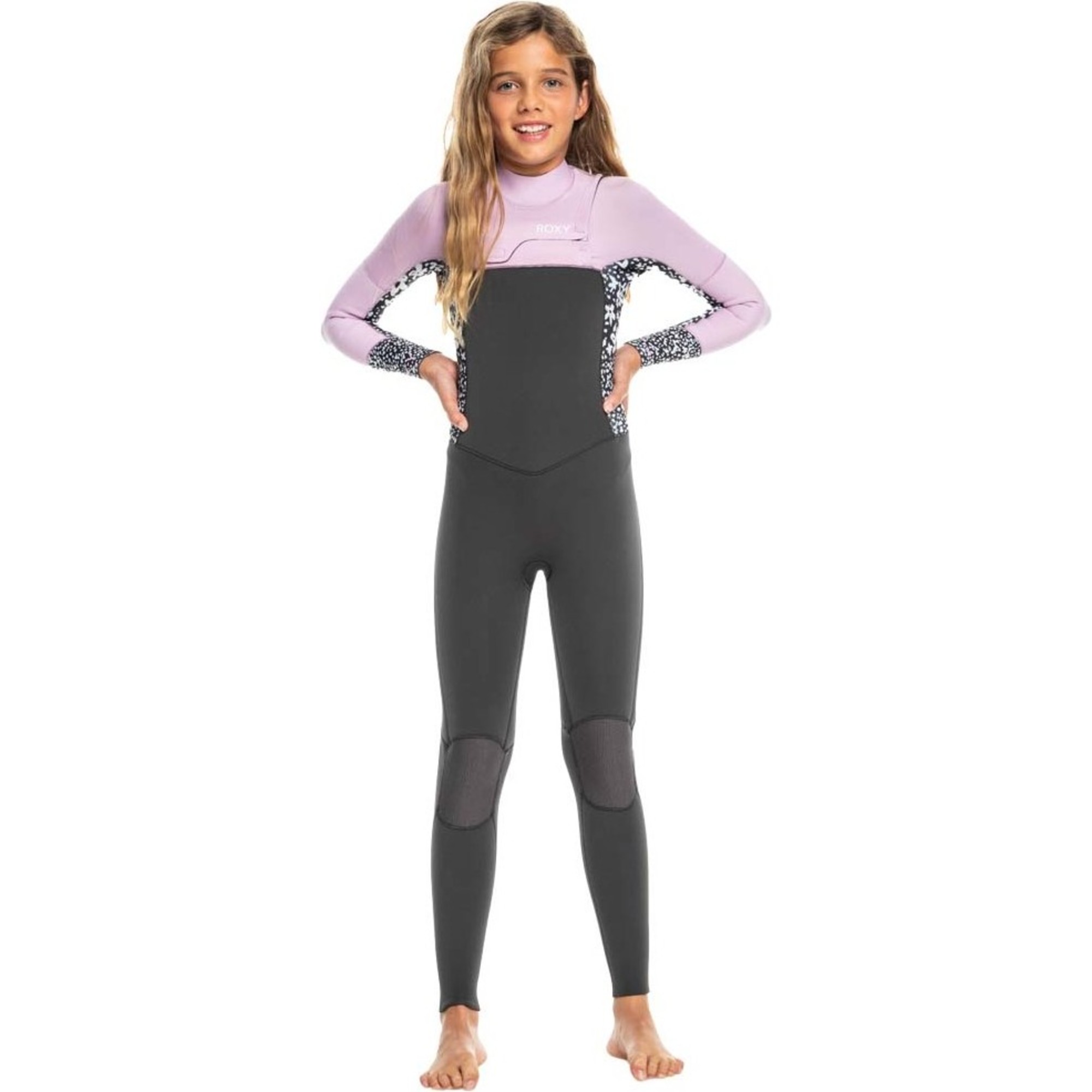 2023 Roxy Girls Swell Series 5/4/3mm Chest Zip Wetsuit ERGW103059 - Jet ...