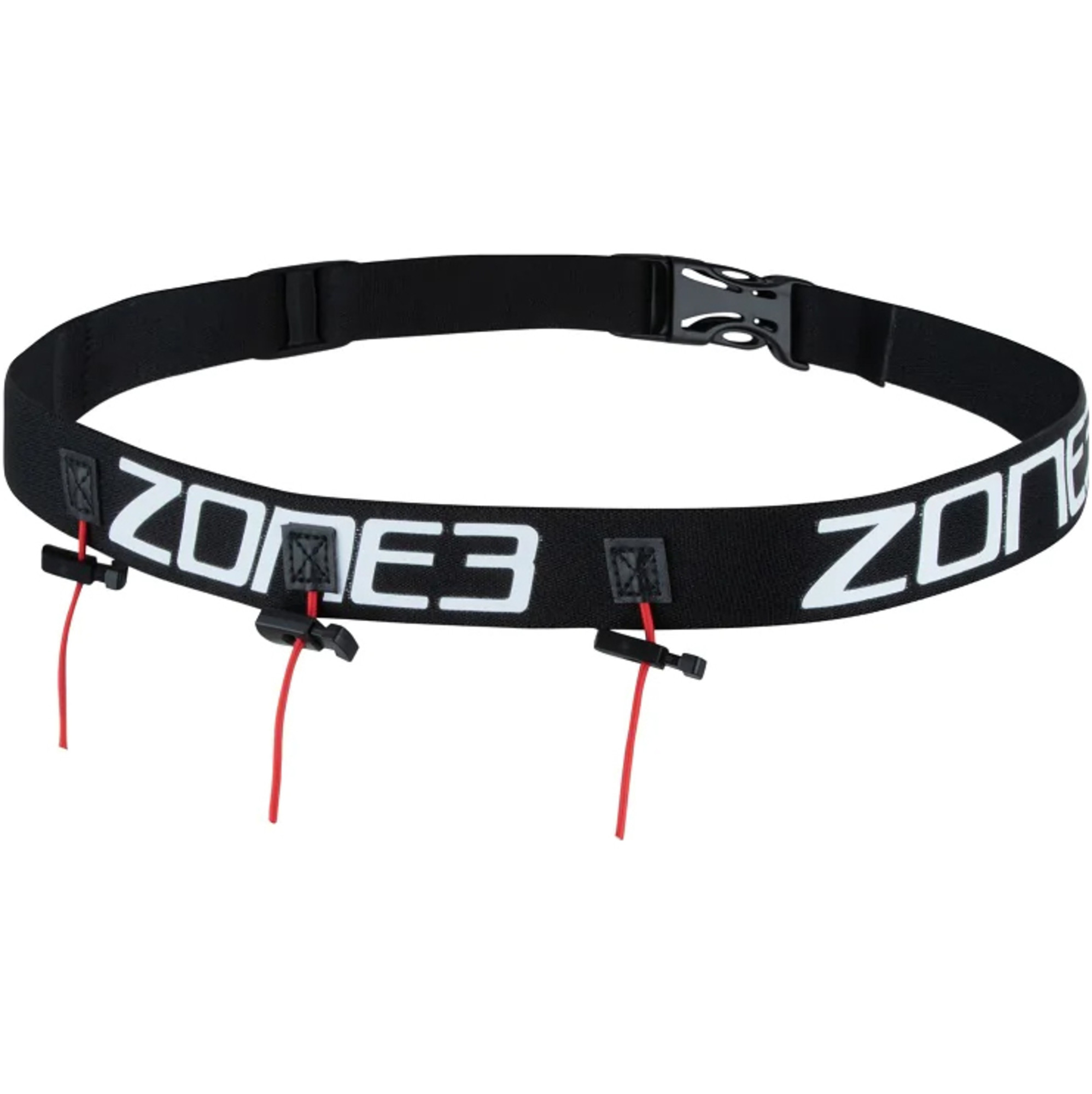 2024 Zone3 Ultimate Race Number Belt With Gel Loops RA18RBGL112 - Black ...