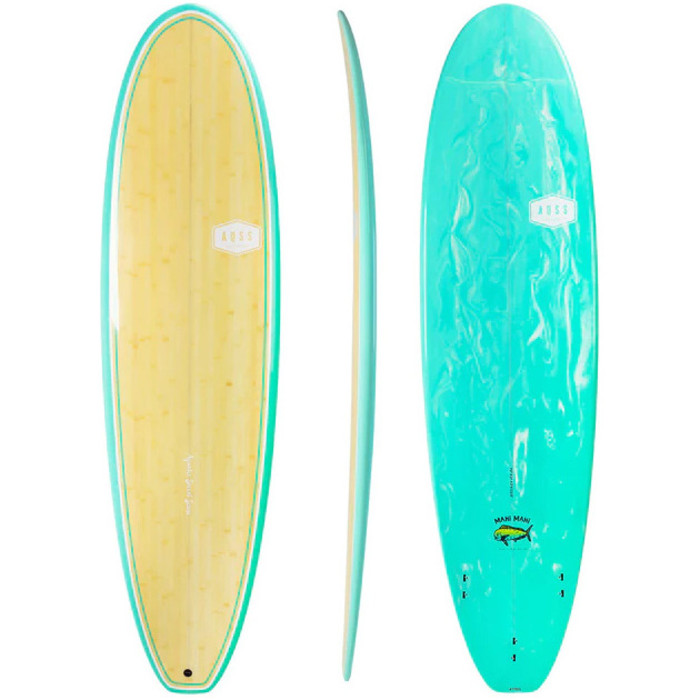 2024 AQSS Mahi Mahi Teal Mini Mal Board 12520 - Wood - Boardsports ...