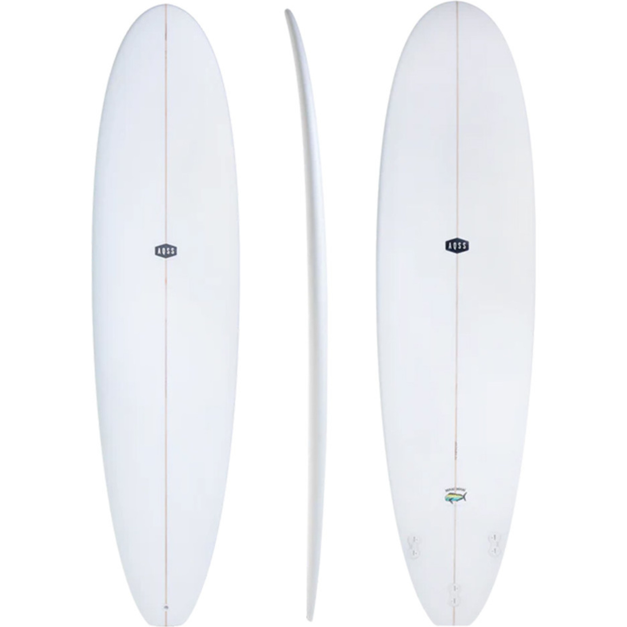 2025 AQSS Mahi Mahi Clear Skin Mini Mal Board 13047 - White ...